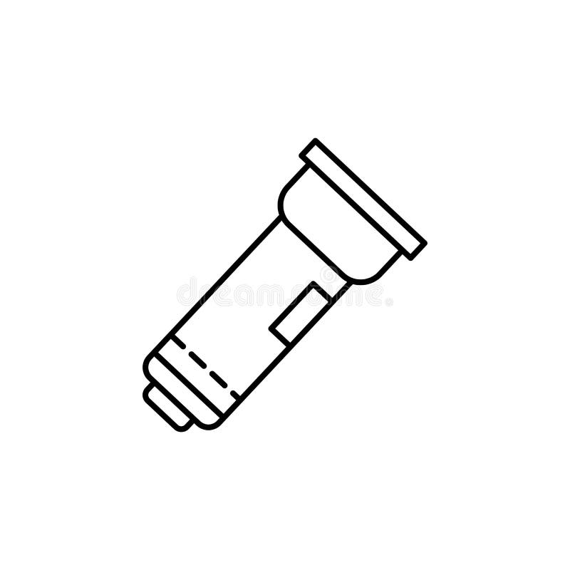 Flashlight, Light Icon. Simple Line, Outline Vector Elements of Safety ...