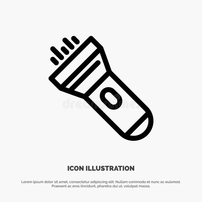 Flashlight, Light, Torch, Flash Blue Logo Vector Stock Vector ...