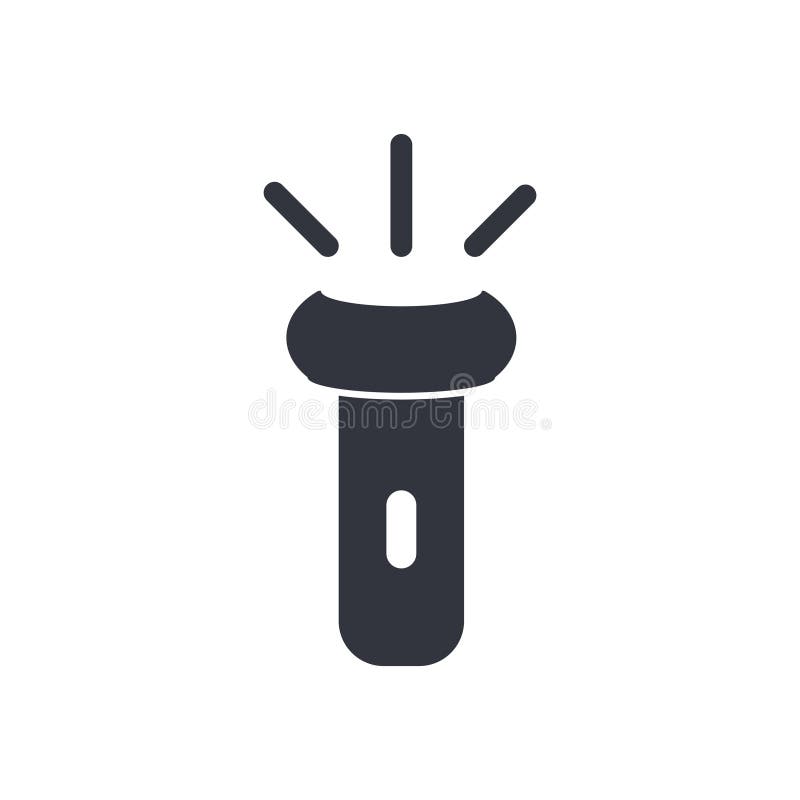 Flashlight Logo Template Icon Stock Vector - Illustration of bulb ...