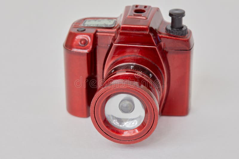 Flashlight Made in Form of Camera on White Stock Photo - Image of lamp ...