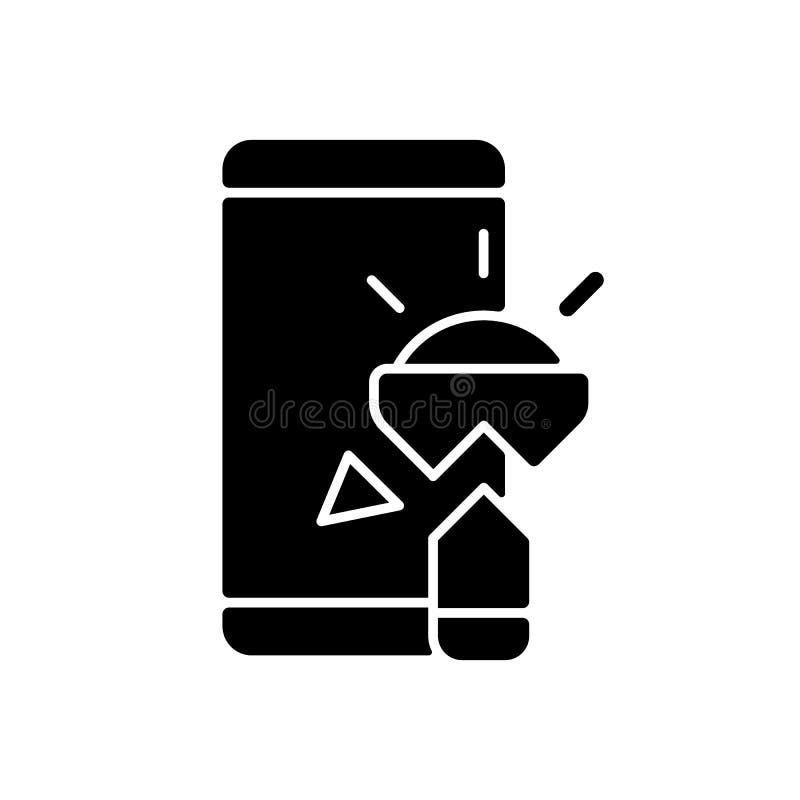 Flashlight Not Working Black Glyph Icon Stock Vector - Illustration of ...