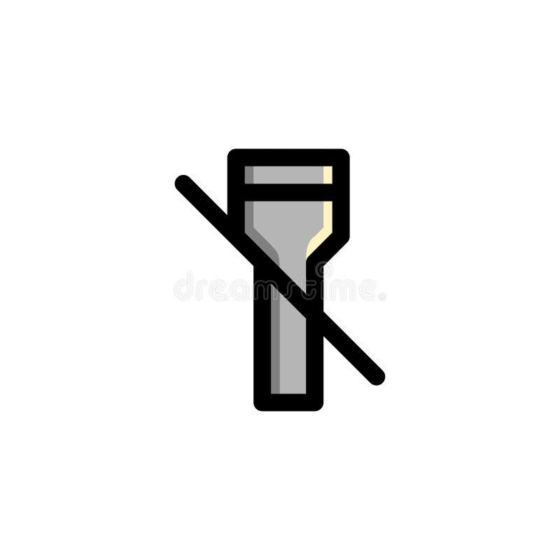 Flashlight Off Icon stock vector. Illustration of bulb - 266547512