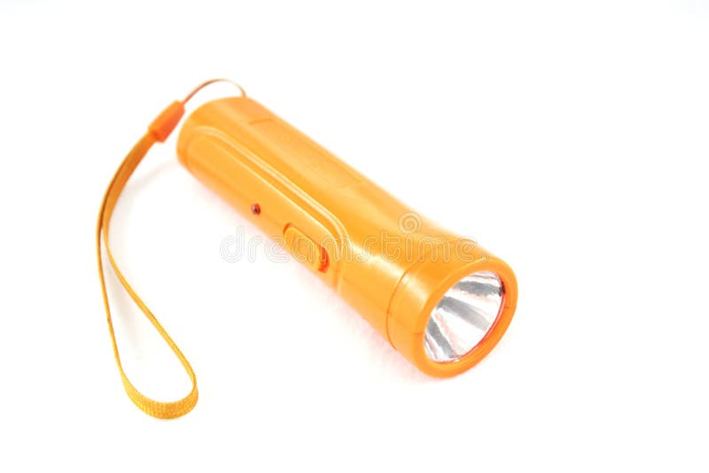 Yellow flashlight stock image. Image of electric, light - 8329033