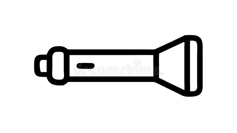 Flashlight Outline Tool Icon, Vector Design Generative AI Stock Vector ...