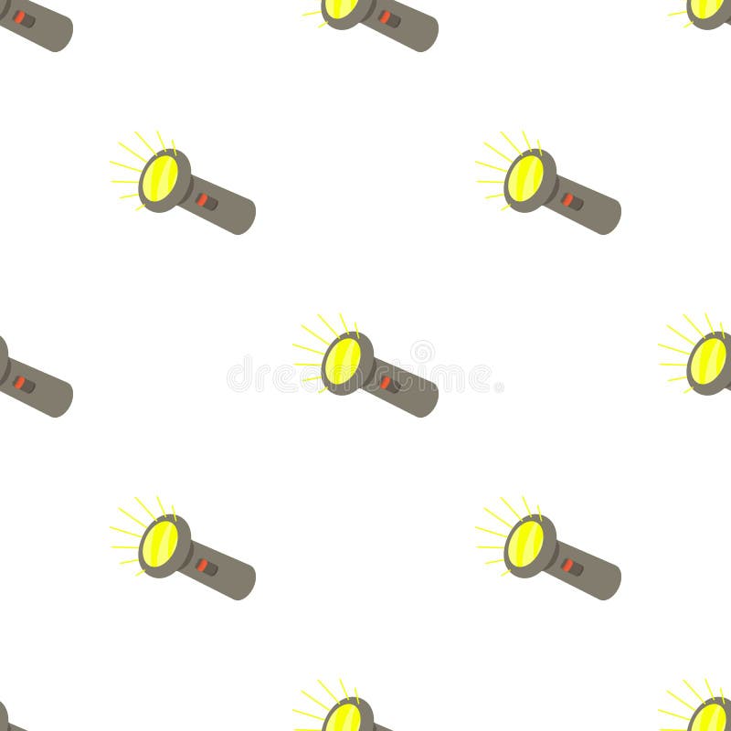 Flashlight Pattern Seamless Vector Stock Vector - Illustration of lamp ...