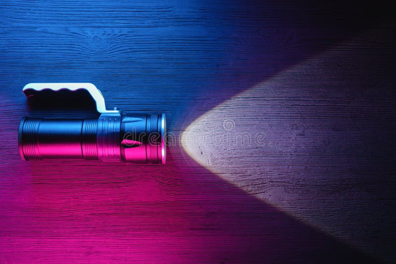 Flashlight on table stock photo. Image of bulb, bright - 883826