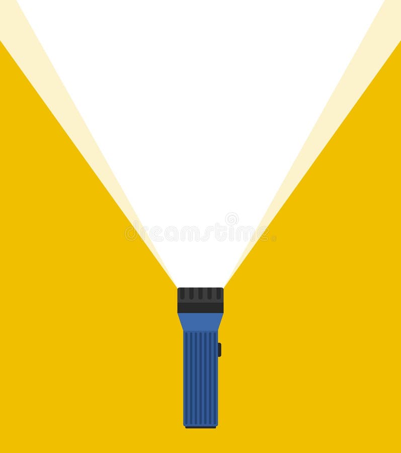 Flashlight with Projection Spotlight on Banner. Place for Your Text ...