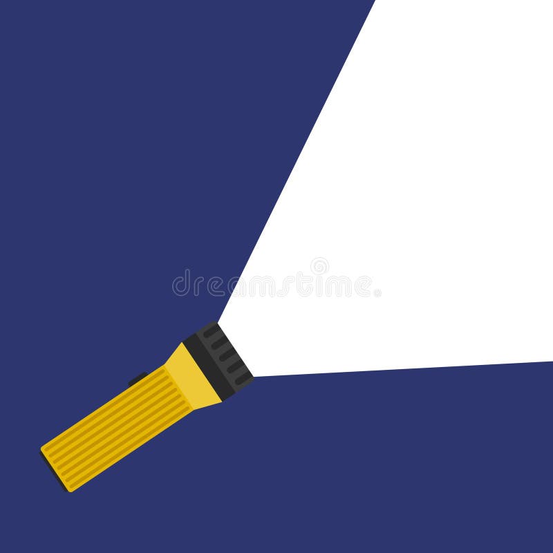 Flashlight with Projection Spotlight on Banner. Place for Your Text ...