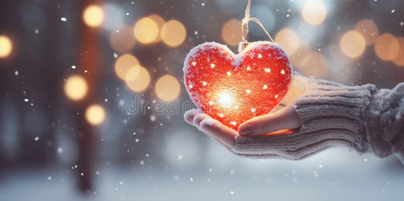 A Flashlight in the Shape of a Heart in Hands Stock Illustration ...