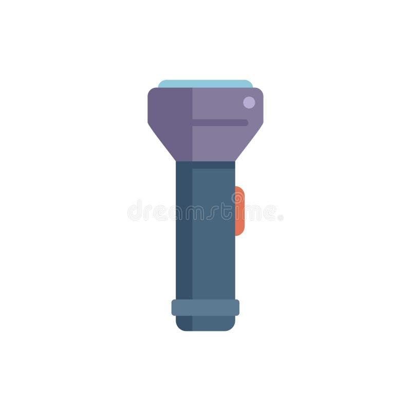 Flashlight Shining Bright Light Beam in Darkness Stock Illustration ...