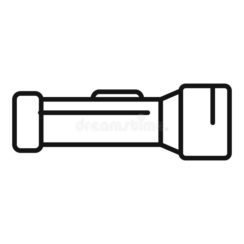 Flashlight Shining Light Beam Simple Icon Design Stock Illustration ...