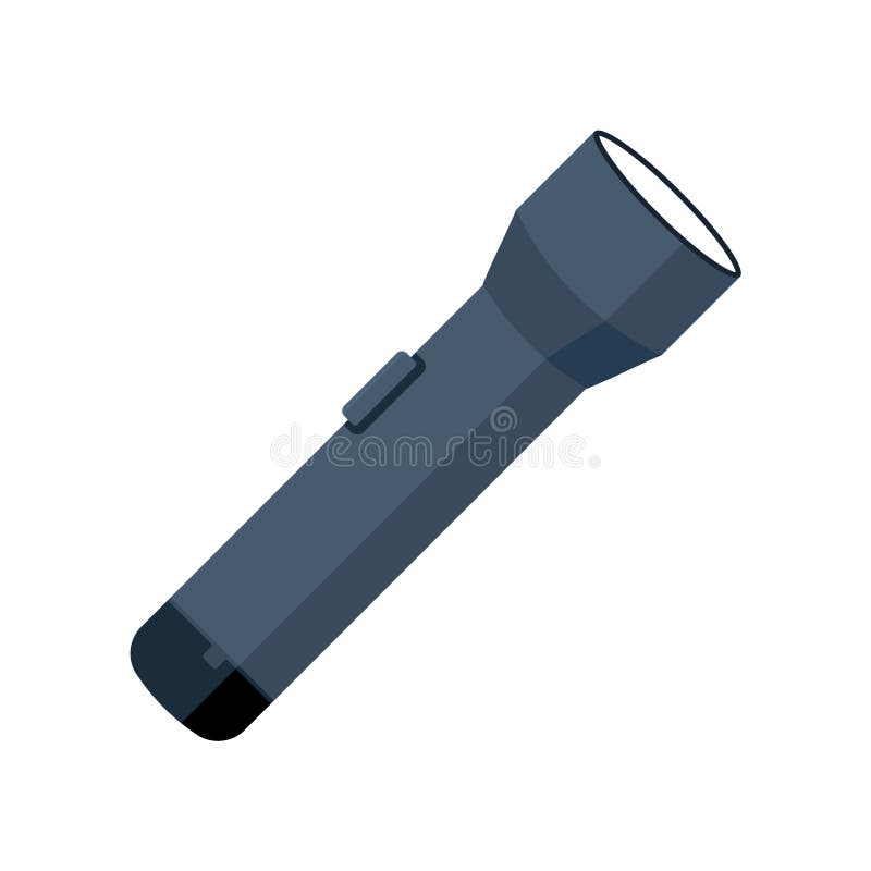 Flashlight Torch Hand Illustration. Pocket Vector Light Lamp Lantern ...