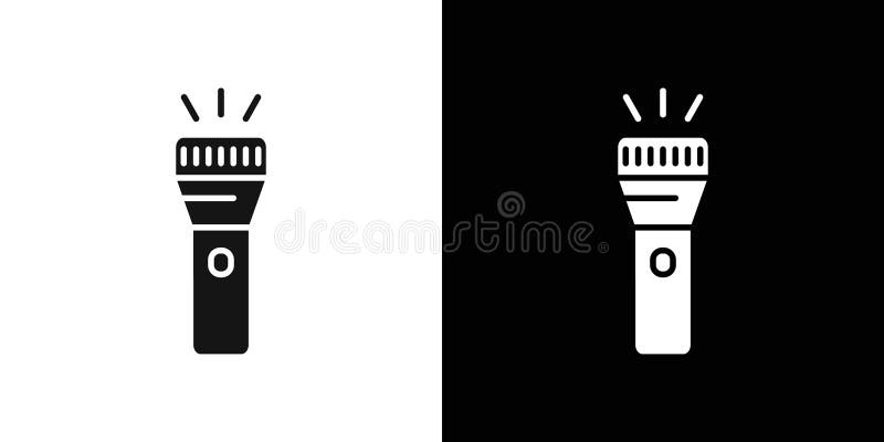 Flashlight Torch Icon Logo Set Vector Stock Vector - Illustration of ...