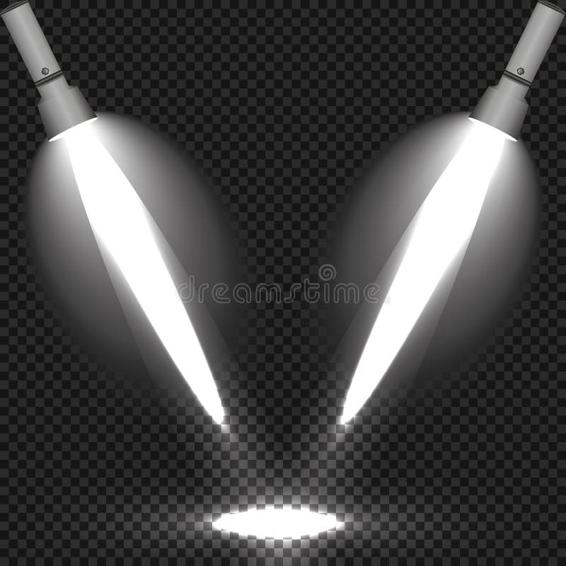 Flashlight in a Transparent Background. Stock Vector - Illustration of ...