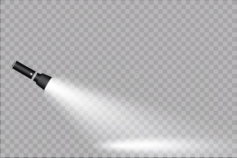 Flashlight on a Transparent Background Stock Illustration ...