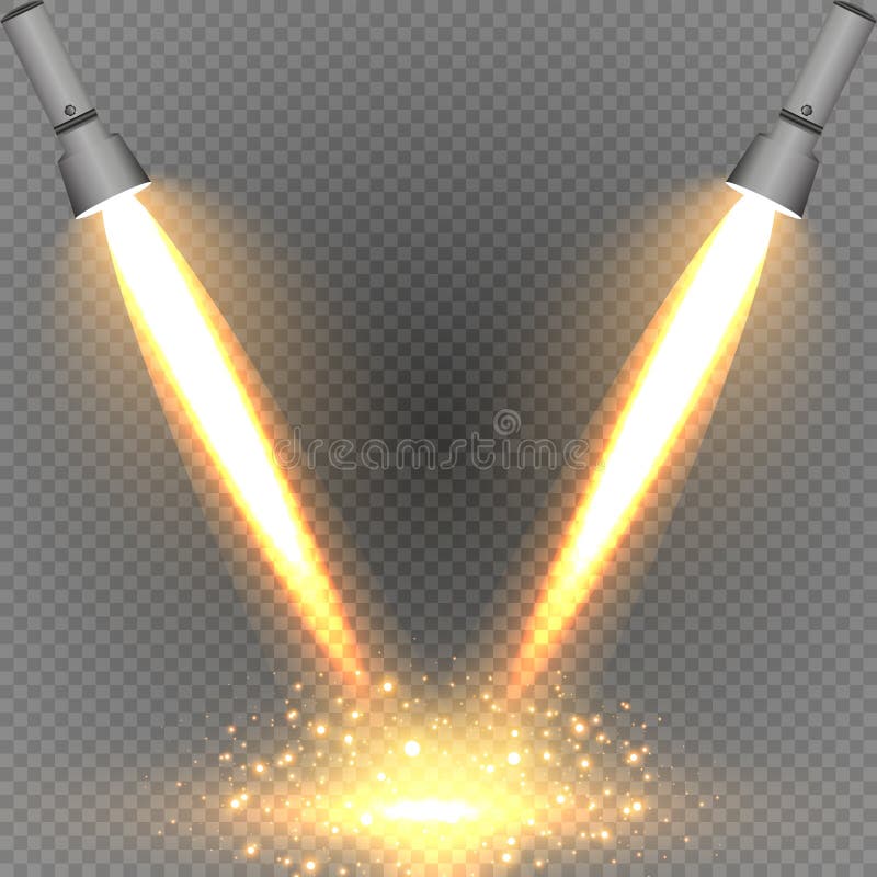 Flashlight in a Transparent Background. Stock Vector - Illustration of ...