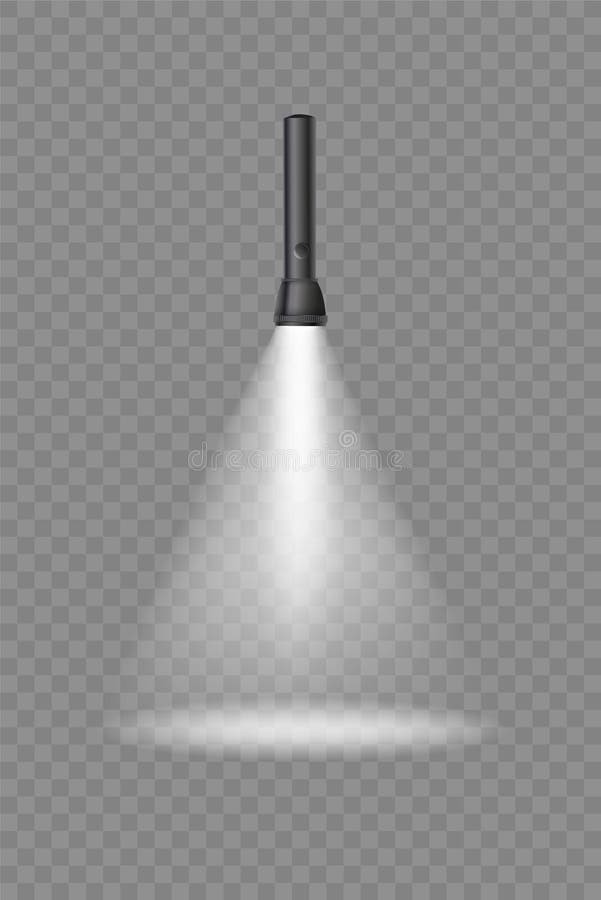 Flashlight on a Transparent Background. Shine Lighting Torch Stock ...