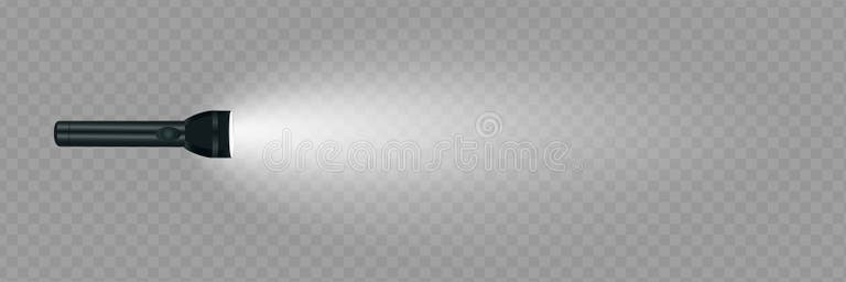 Flashlight on a Transparent Vector Illustration. Stock Photo - Image of ...