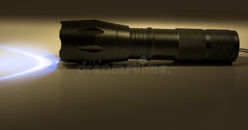 Flashlight on stock image. Image of lighten, light, shine - 82552119