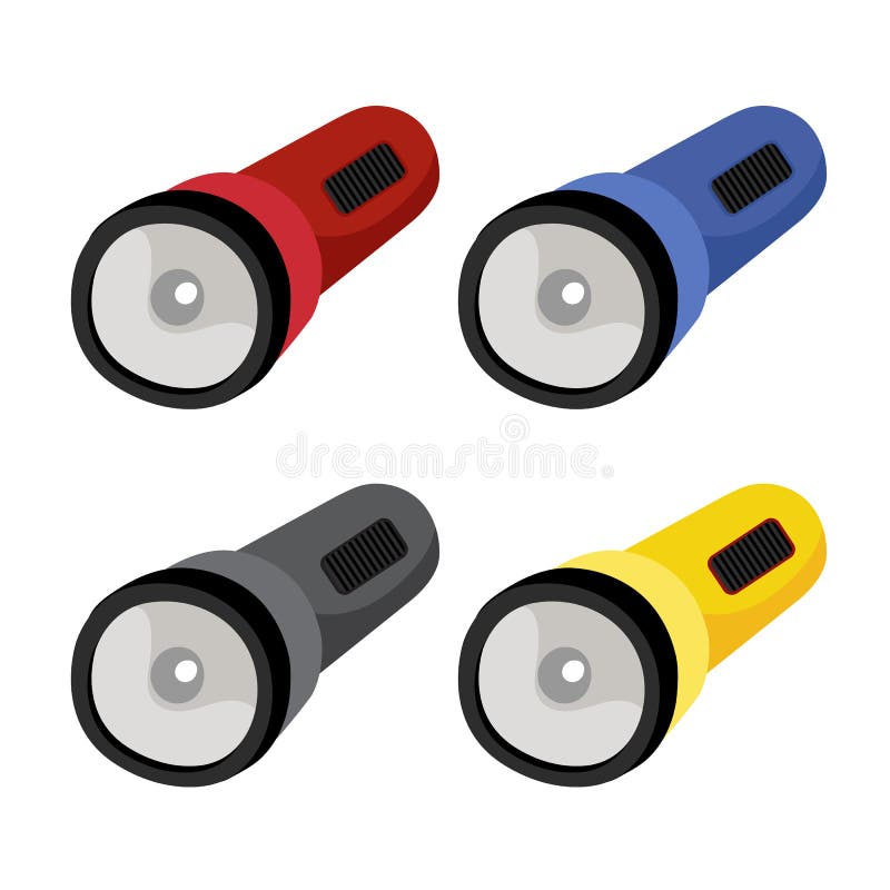 Flashlight Vector Collection Design Stock Illustration - Illustration ...