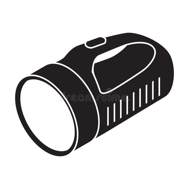 Flashlight Vector Icon.Flat Vector Icon Isolated on White Background ...