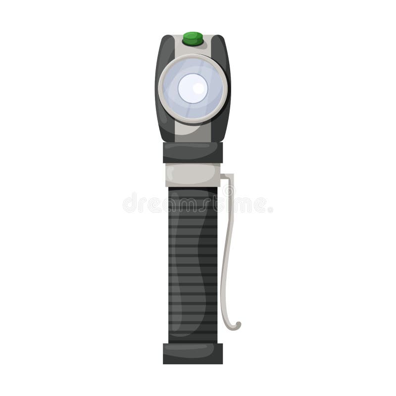 Flashlight Vector Icon.Cartoon Vector Icon Isolated on White Background ...