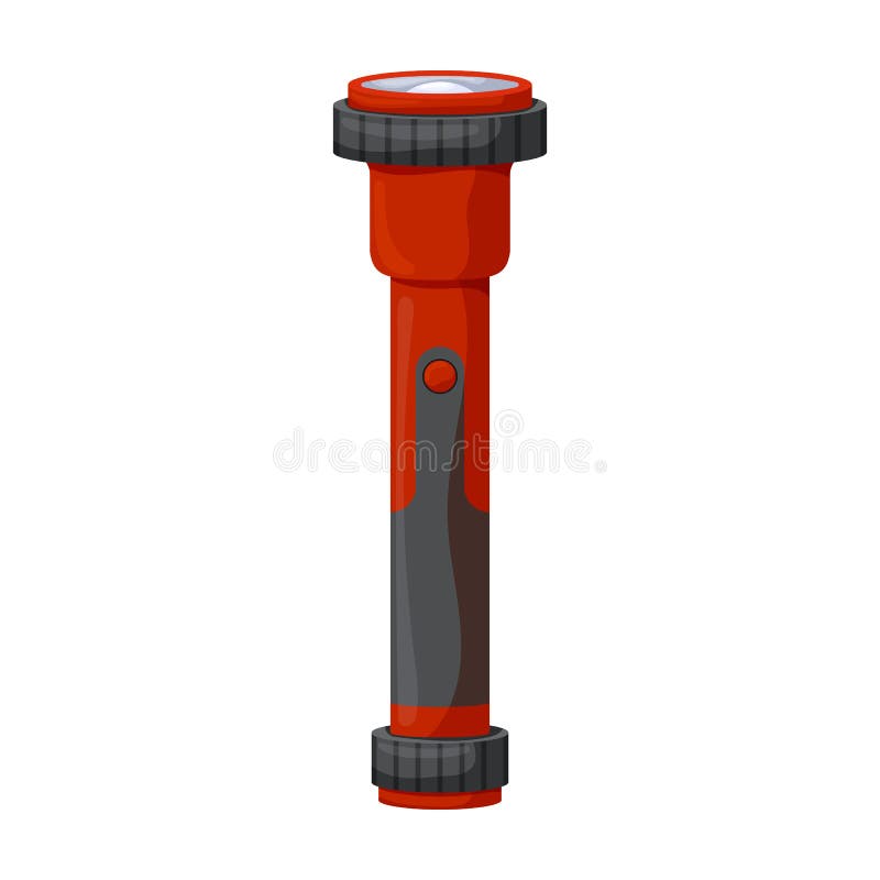 Flashlight Vector Icon.Cartoon Vector Icon Isolated on White Background ...