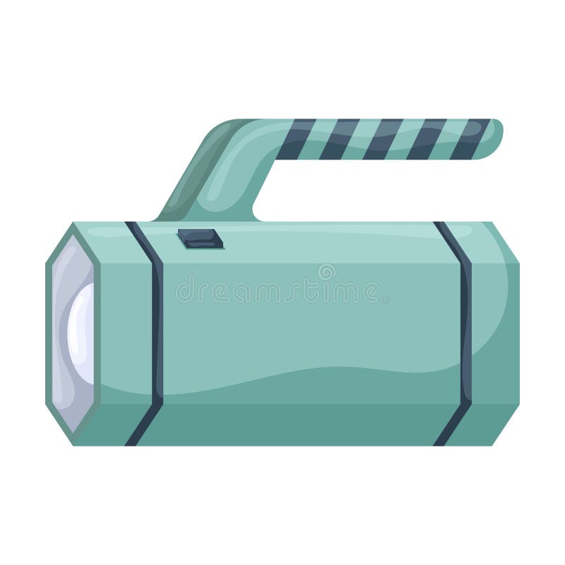 Flashlight Vector Icon.Cartoon Vector Icon Isolated on White Background ...