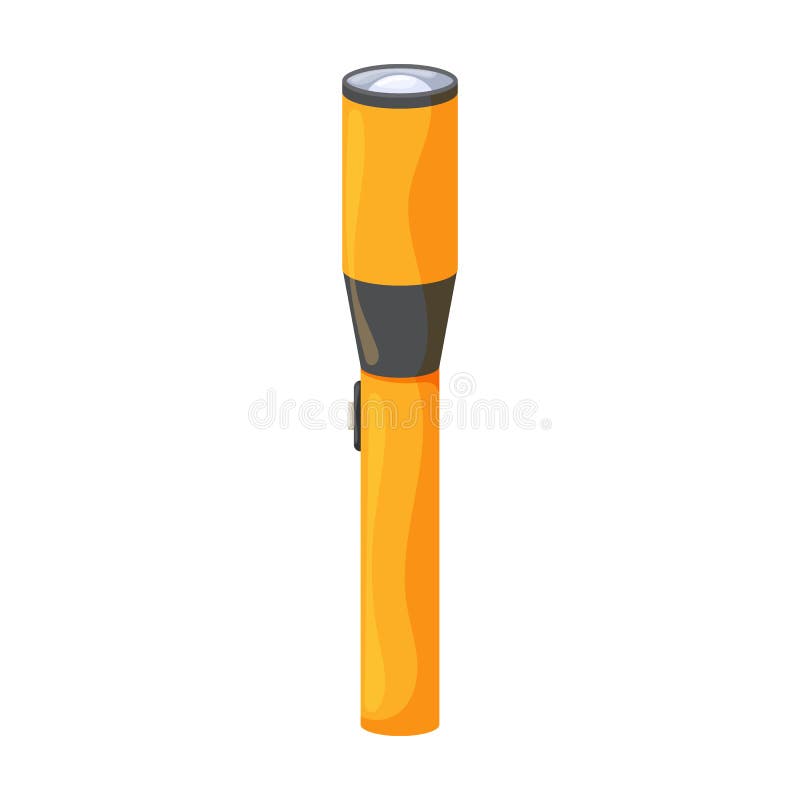 Flashlight Vector Icon.Cartoon Vector Icon Isolated on White Background ...