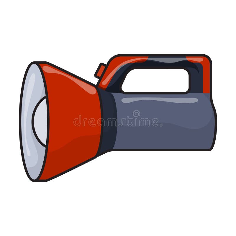 Flashlight Vector Icon.Color Vector Icon Isolated on White Background ...