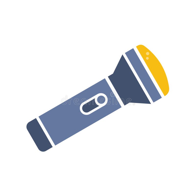 Flashlight - vector icon stock vector. Illustration of vector - 347203100