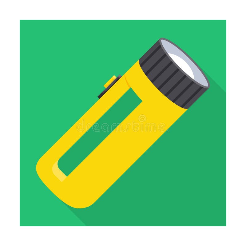 Flashlight Vector Icon.Flat Vector Icon Isolated on White Background ...
