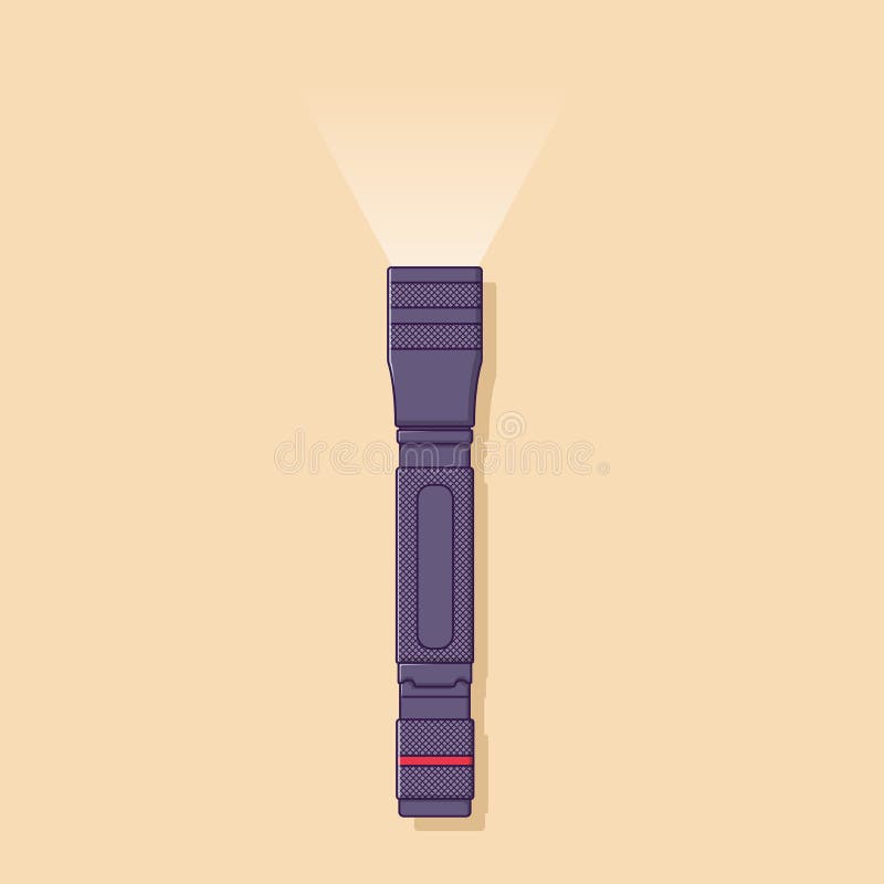Flashlight Vector Icon Illustration. Torch Vector Stock Vector ...