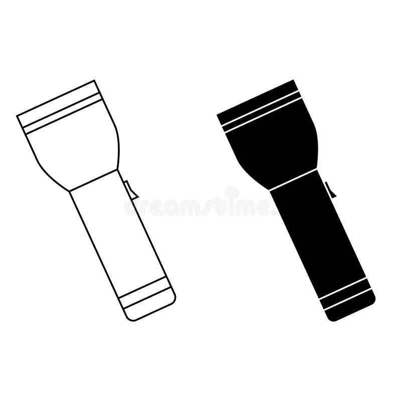 Flashlight Vector Icon Set. Light Illustration Sign Collection ...