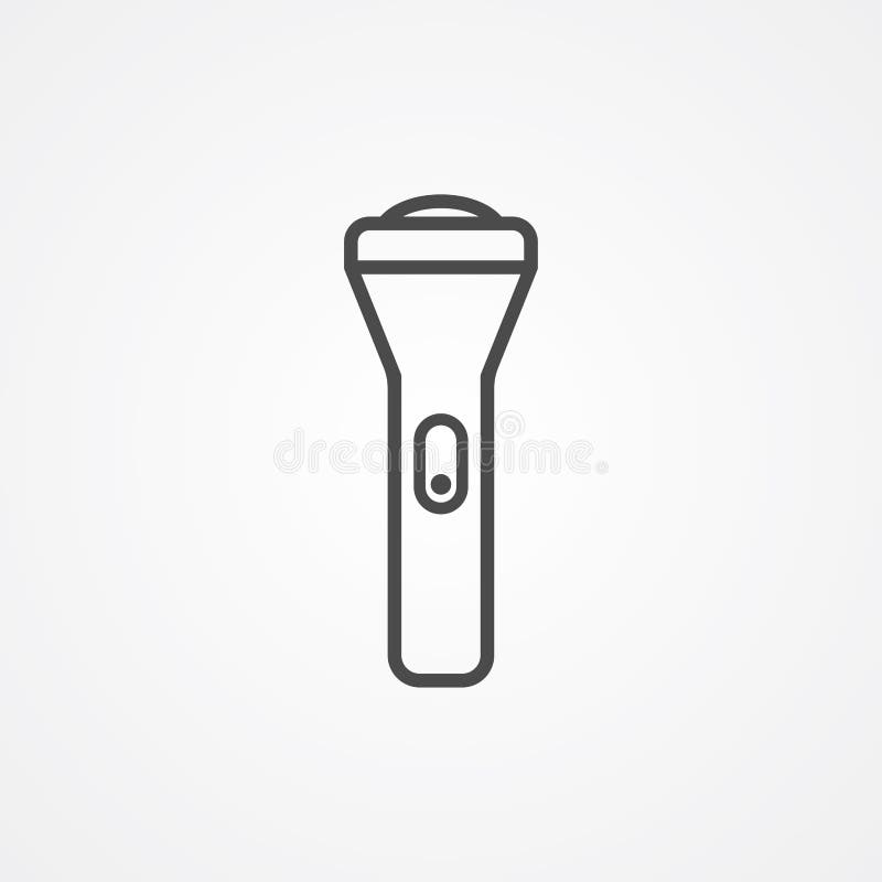 Flashlight Vector Icon Sign Symbol Stock Vector - Illustration of bulb ...