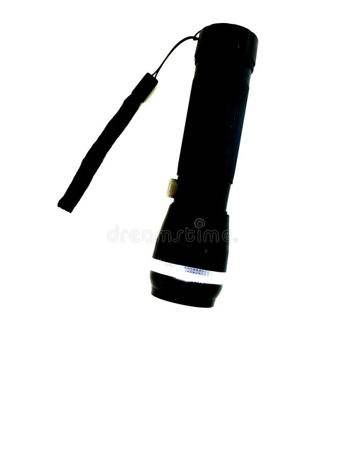 A Flashlight on White Background Stock Image - Image of white ...