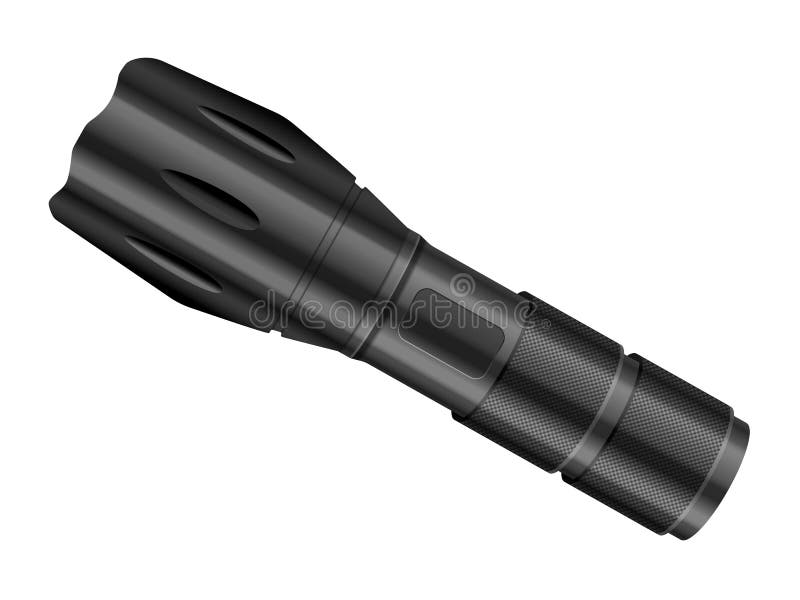 Flashlight stock vector. Illustration of bulb, plastic - 131236477