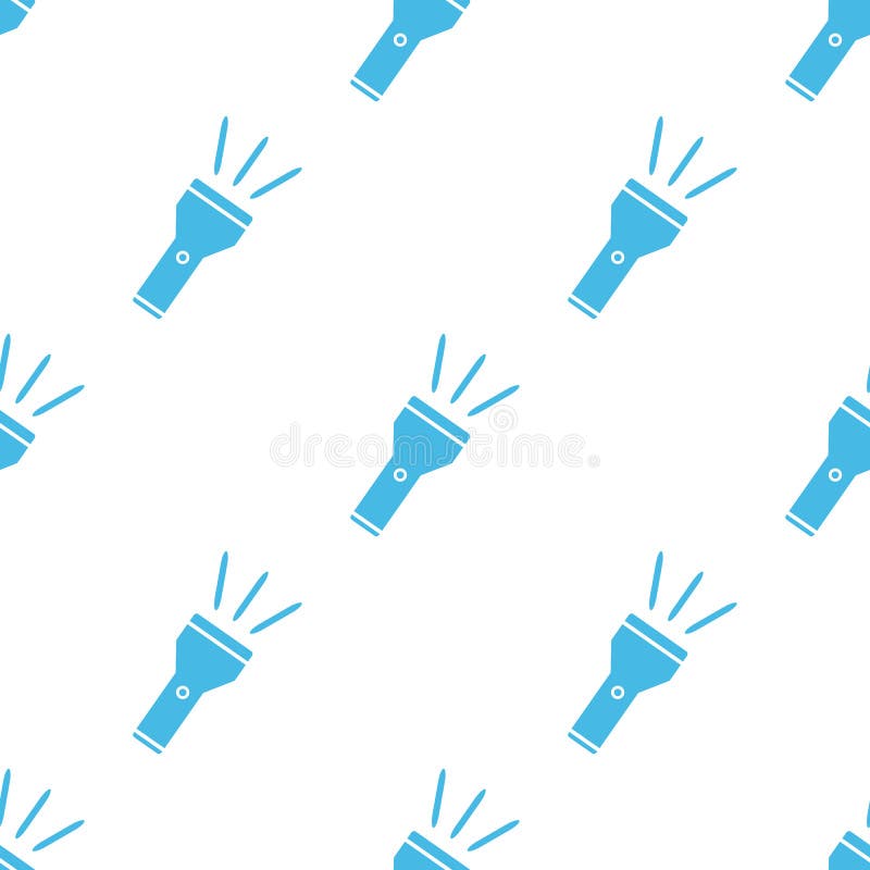 Flashlight white pattern stock vector. Illustration of pocket - 53316446