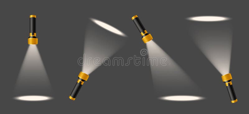 Realistic Flashlights Stock Illustrations – 138 Realistic Flashlights ...