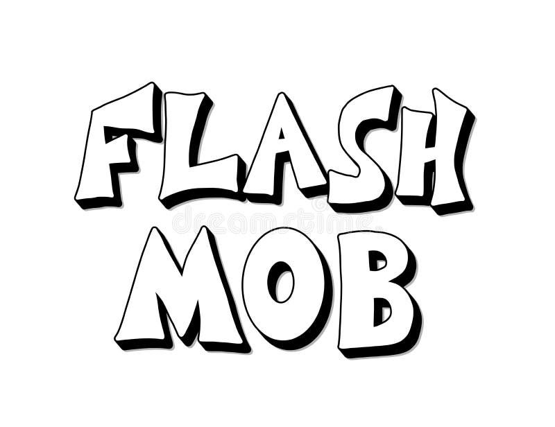 Flash mob stock vector. Illustration of crowd, pictograms - 46434122