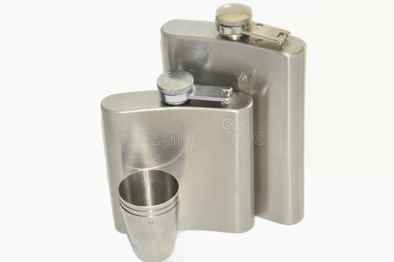 Flask stock image. Image of steel, flask, drink, water - 7611915
