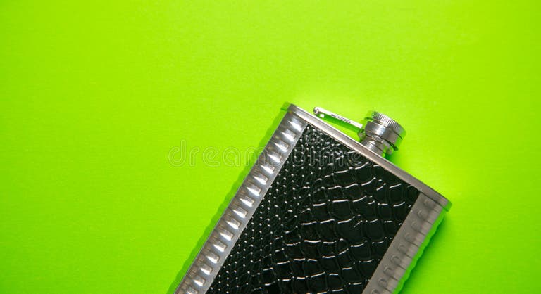 Flask Alcohol Container. Drink Stock Illustration - Illustration of ...