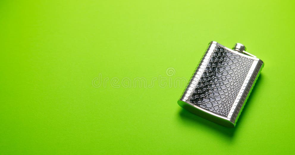Flask Alcohol Container. Drink Stock Photo - Image of flask, vodka ...
