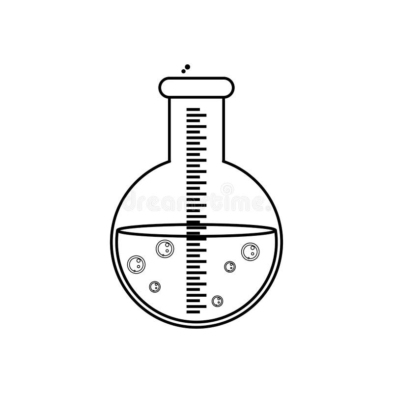 Flask chemistry lab stock illustration. Illustration of isolated - 82806500