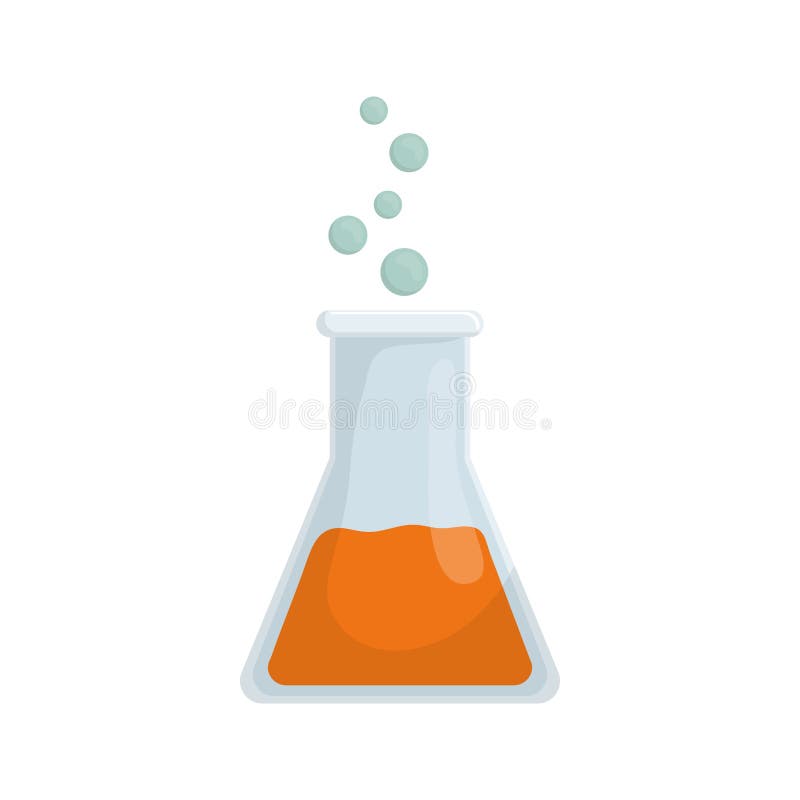 Flask chemistry lab stock illustration. Illustration of container ...
