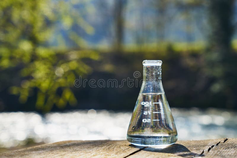 Flask with Clean Drinking Water Stock Image - Image of bottle, flask ...