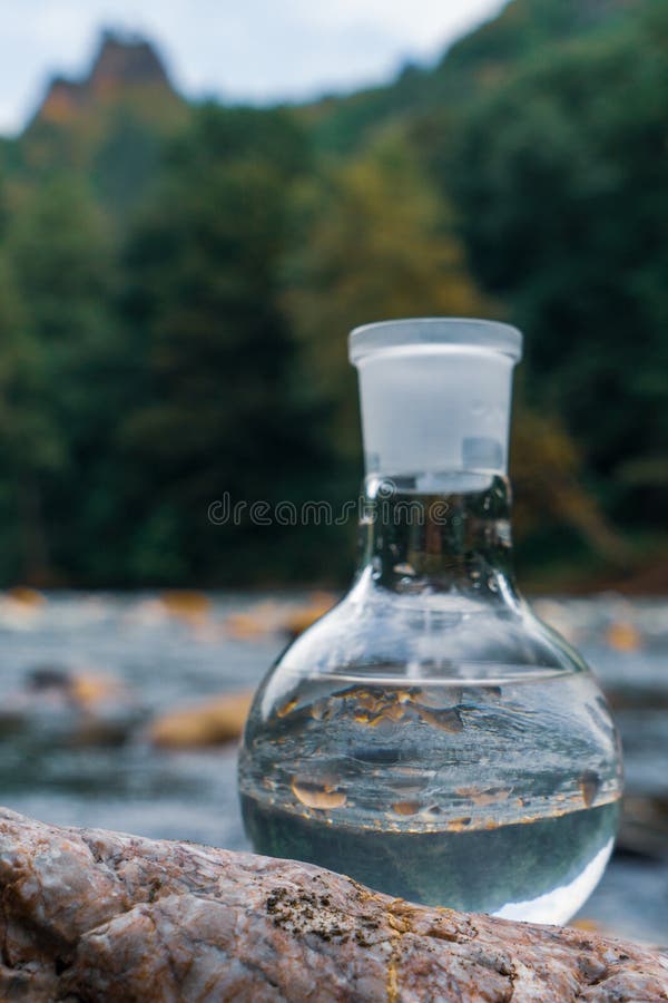 Flask with Clean Drinking Water Stock Image - Image of bottle, flask ...