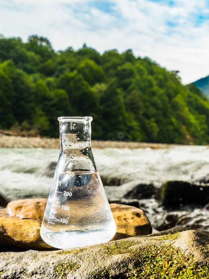 Flask with Clean Drinking Water Stock Image - Image of bottle, flask ...
