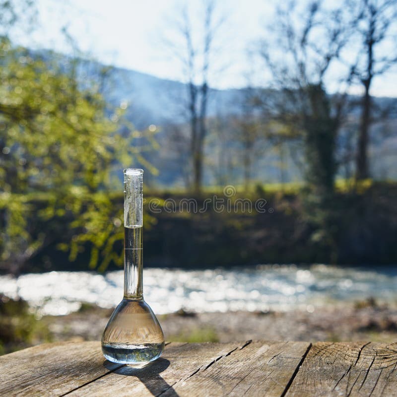 Flask with Clean Drinking Water Stock Photo - Image of cool, oasis ...