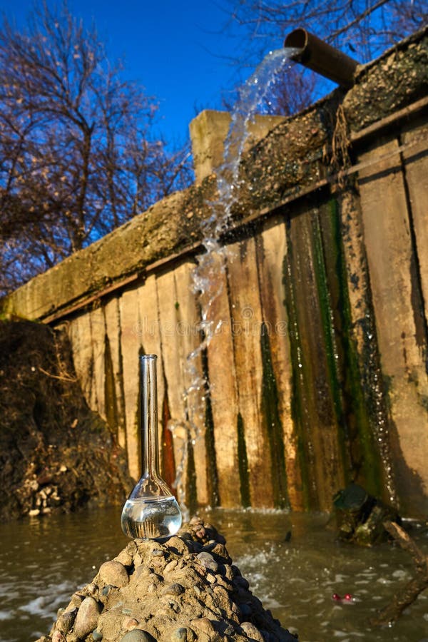 Flask with Clean Drinking Water Stock Image - Image of bottle, flask ...